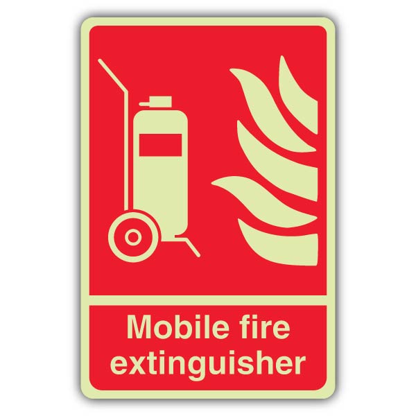 Photoluminescent Mobile Fire Extinguisher Sign | YourGlowSign