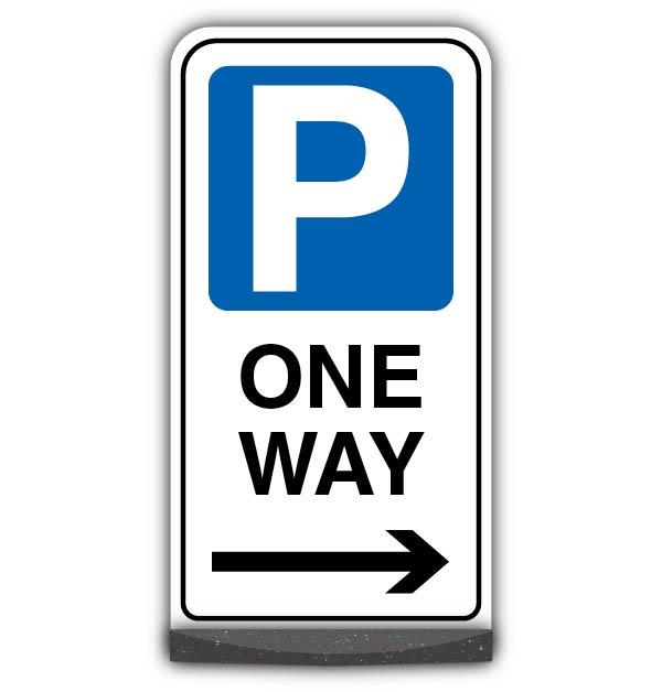Freestanding Sign - One Way - Arrow Right | Traffic & Parking ...