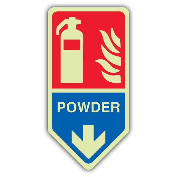 Photoluminescent Powder Fire Extinguisher - Shaped Sign | YourGlowSign