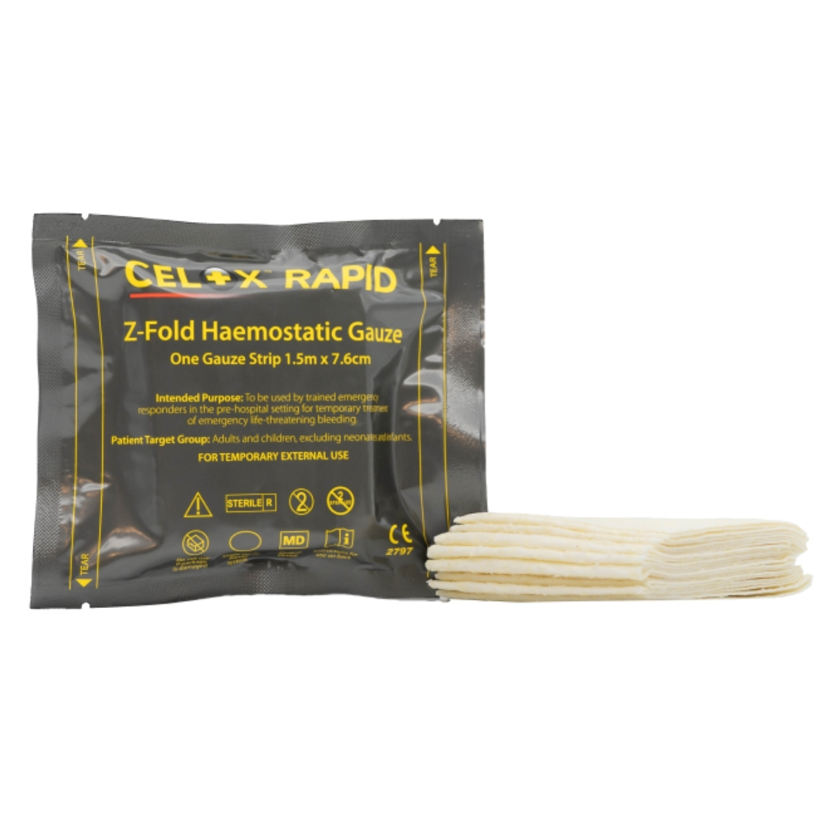 Celox Rapid 5’ Z-Fold Gauze