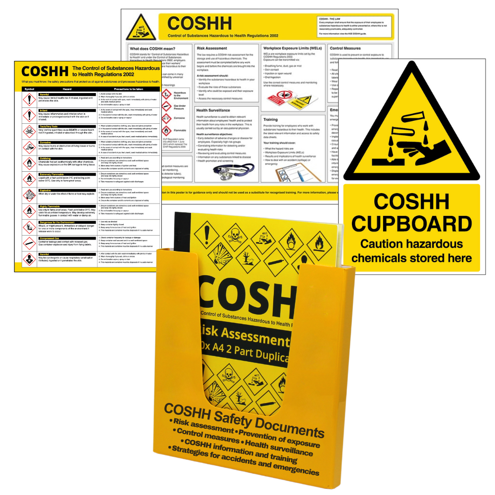 COSHH Safety Information and Storage Pack
