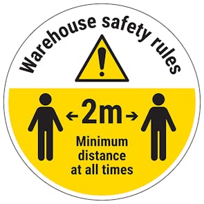 Warehouse Rules | Temporary Floor Sticker | COVID-Secure Signs ...