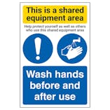 Shared Equipment & Spaces Signs | Hygiene And COVID Secure Signs ...