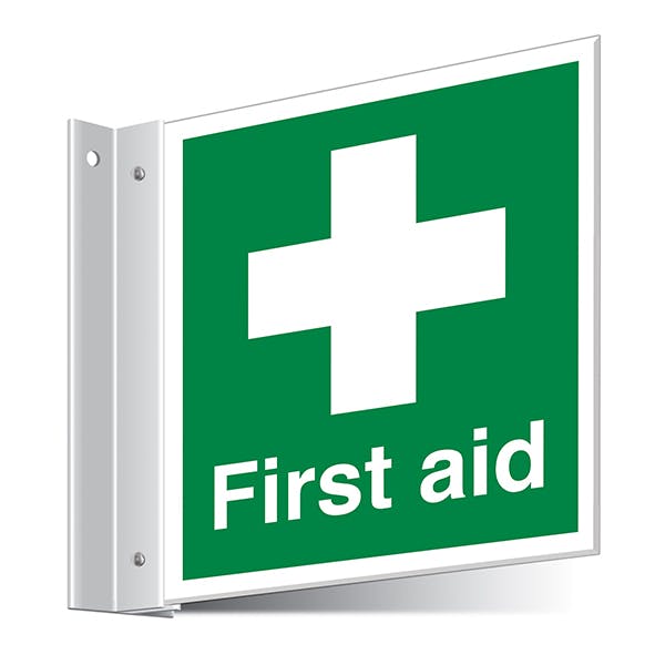 First Aid Cross Corridor Sign