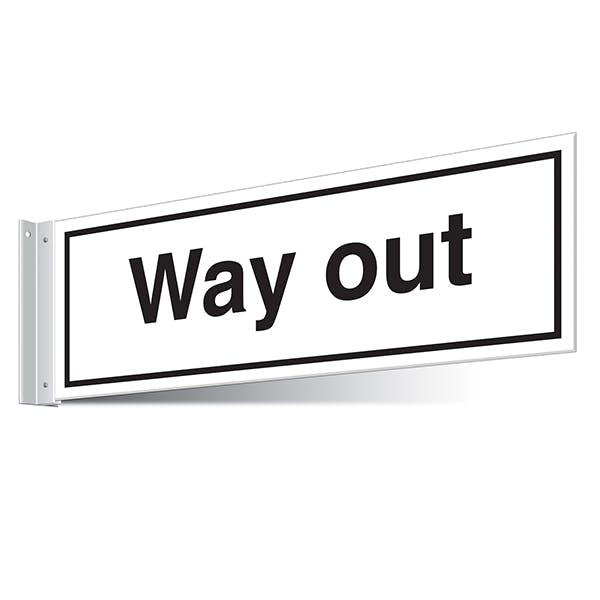 Way Out Corridor Sign | Corridor Signs | SafetySigns4Less