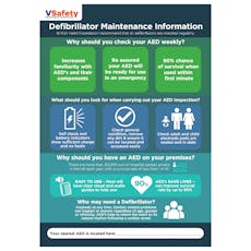 Defibrillator Maintenance Poster | FirstAid4Less
