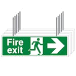 Hanging Fire Exit Signs
