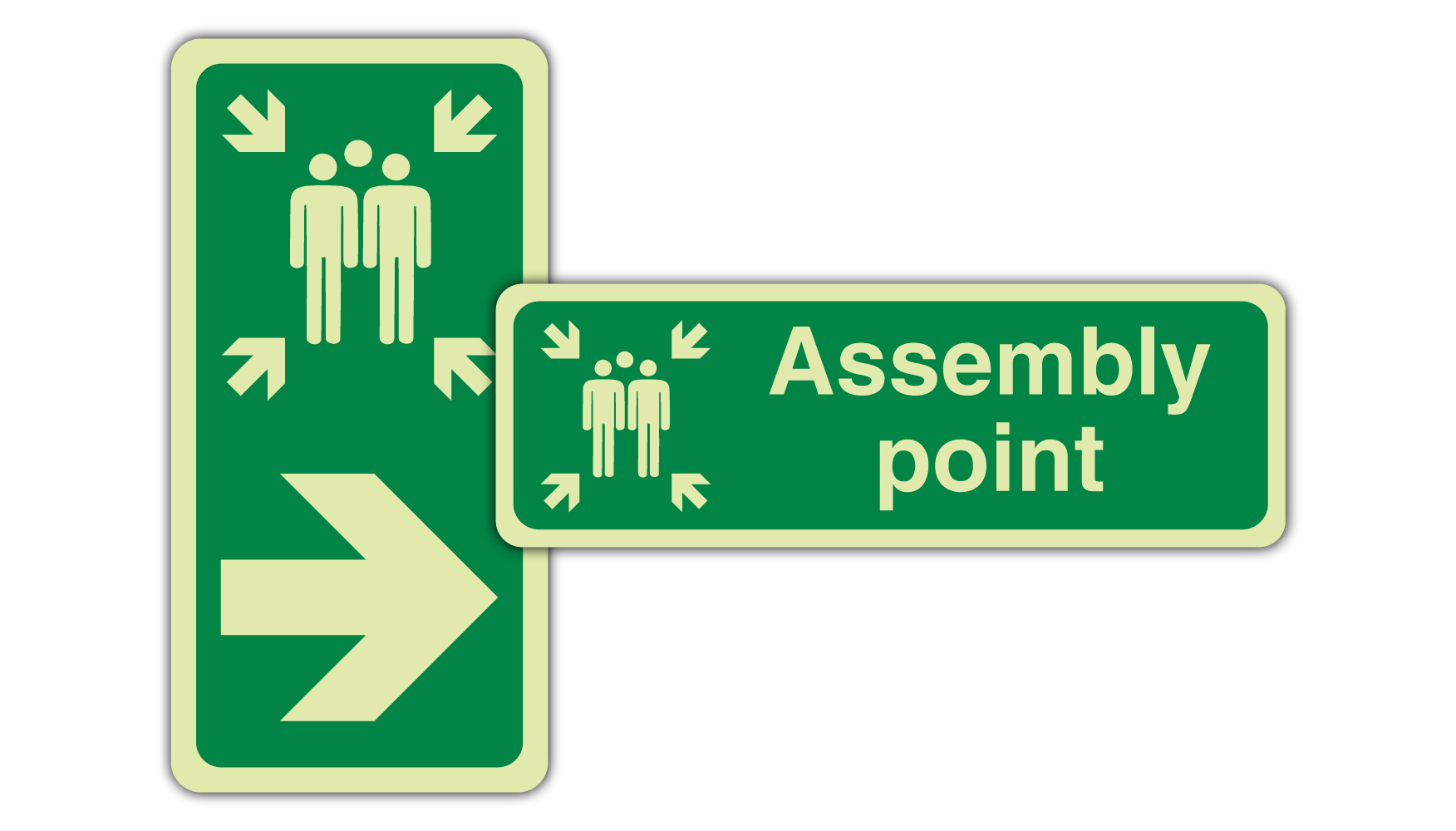 Photoluminescent General Assembly Point Signs | Assembly Point Signs ...