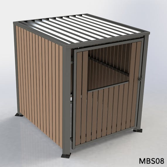Multipurpose Storage Shelter - Recycled Plastic Cladding - With Roof