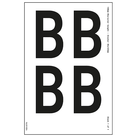 White Self Adhesive B Labels | Warehouse Numbers & Letters Kits