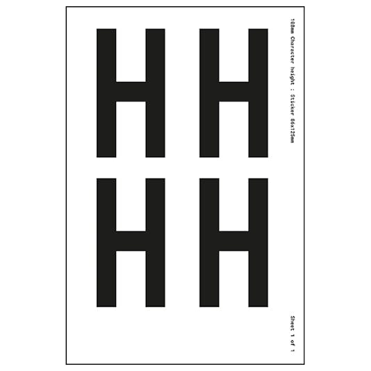 White Self Adhesive H Labels | Warehouse Numbers & Letters
