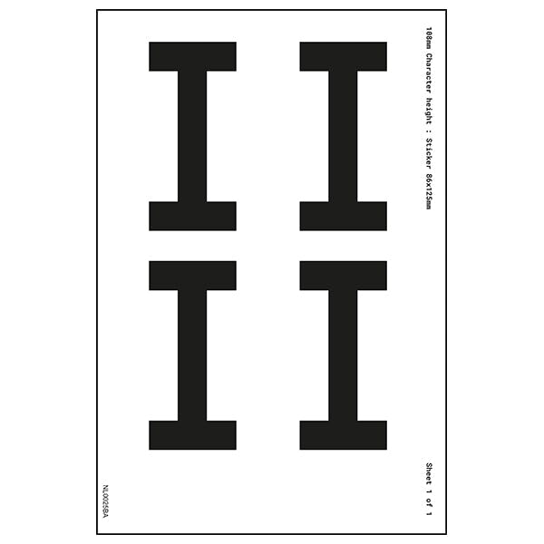 White Self Adhesive I Labels | Warehouse Numbers & Letters