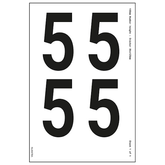 White Self Adhesive 5 Labels | Warehouse Numbers & Letters