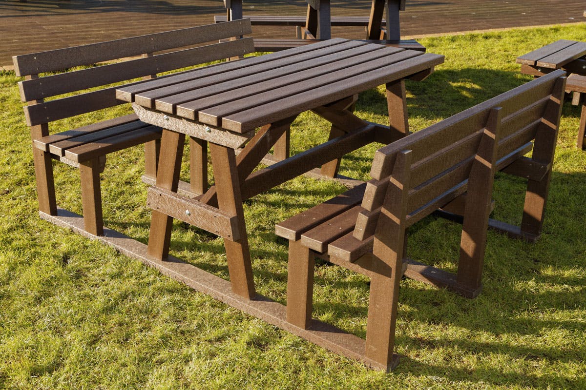 Pass Through Picnic Table