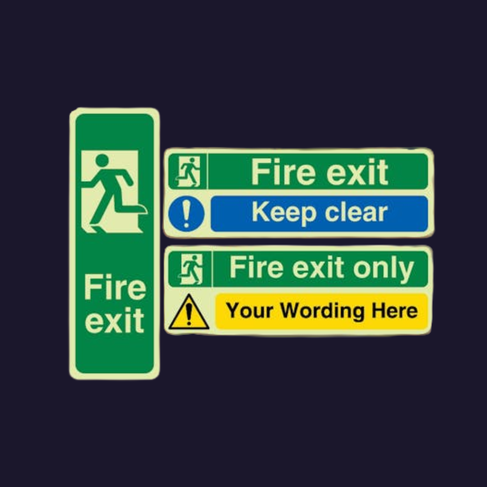 Photoluminescent Fire Exit Signs