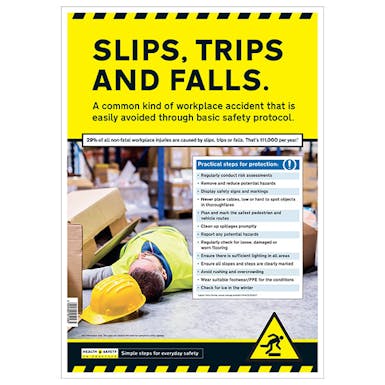 Slips, Trips And Falls Safety Poster | Safety Posters | Notices ...