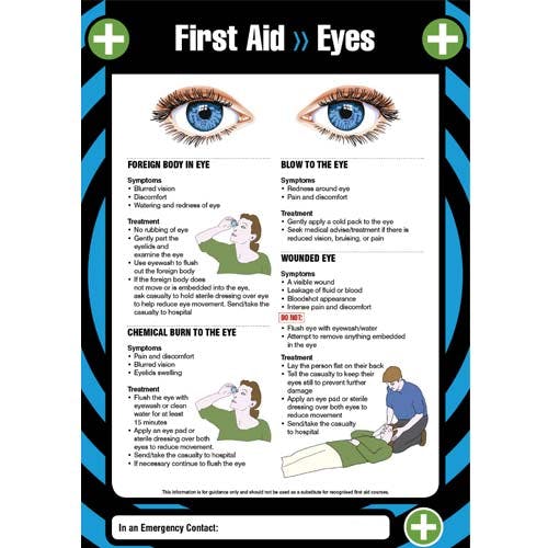 First Aid - Eyes Posters | Safety Posters | First Aid Posters | Notices ...