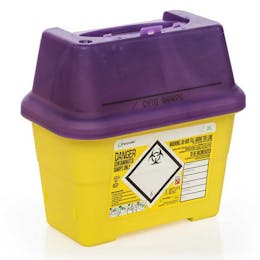 Cytotoxic Sharps Bin | Cytostatic Sharps Bin | MediSupplies