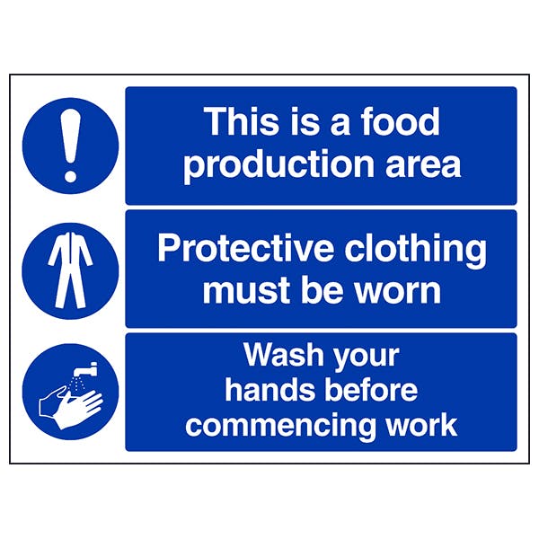 This Is A Food Production Area - Large Landscape | Safety Signs 4 Less