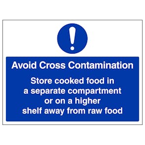 Avoid Cross Contamination - Large Landscape | Hygiene Signs | Signs ...