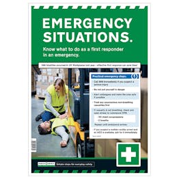 Emergency Situations Safety Poster | Safety Posters | First Aid Posters ...