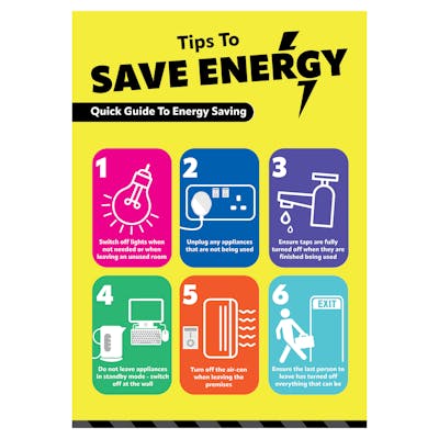 Tips to Save Energy Poster | EcoCentric