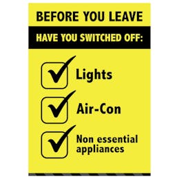 Before You Leave Poster | SafetySigns4Less