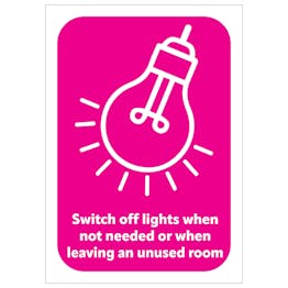 Switch Off Lights Poster | SafetySigns4Less