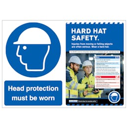 Head Protection Must Be Worn/Hard Hat Safety | SafetySigns4Less
