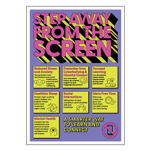 Step Away From The Screen Poster | Retro Design