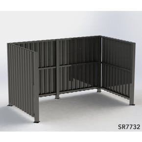 Multipurpose Storage Shelter - Corrugated Metal - Without Roof