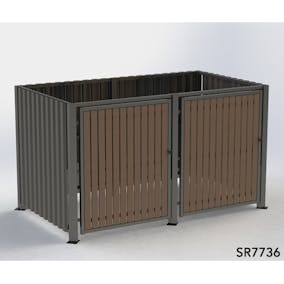 Multipurpose Storage Shelter - Corrugated Metal - Without Roof