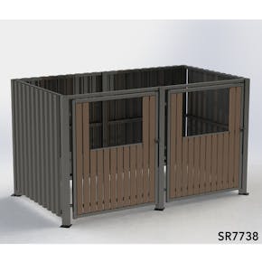 Multipurpose Storage Shelter - Corrugated Metal - Without Roof