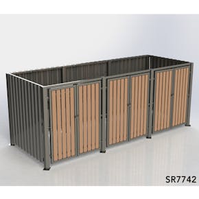Multipurpose Storage Shelter - Corrugated Metal - Without Roof