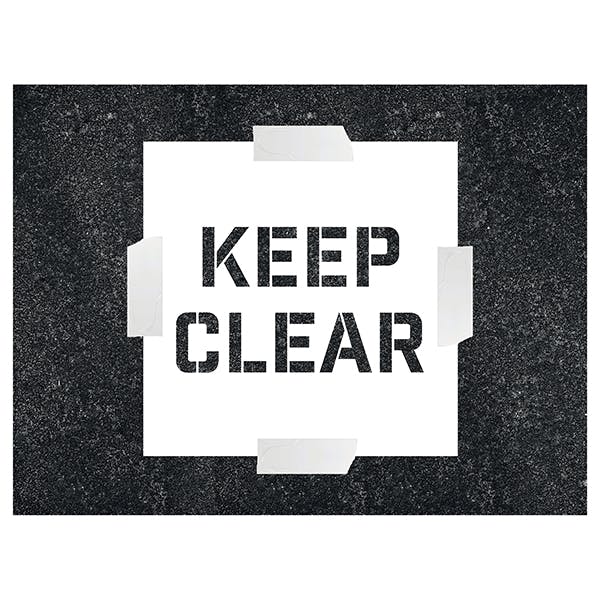 Keep Clear Stencil - Square
