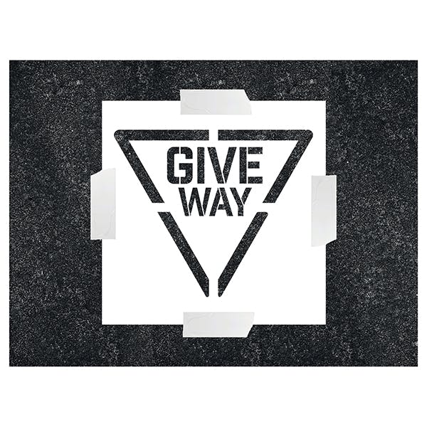 GIVE WAY Stencil