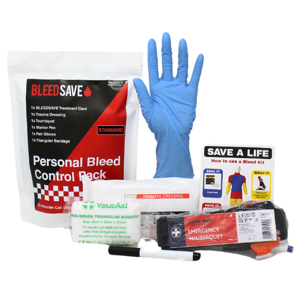 BleedSave Standard Personal Bleed Control Pack | FirstAid4Less