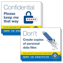 GDPR In Practice Stickers – For Personal Data Storage | Safety Signs 4 Less
